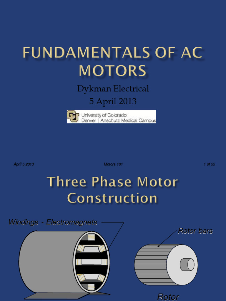 Induction Motor Basics and Specifications | PDF | Electric Motor ...