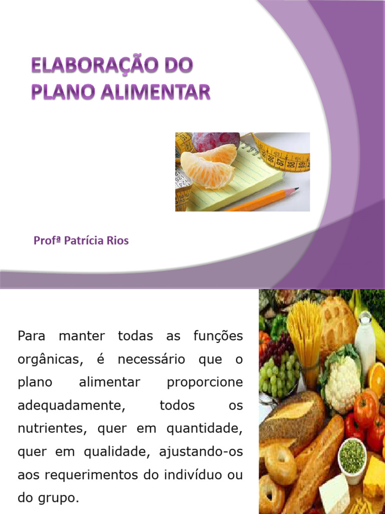 Como Elaborar um Plano Alimentar Equilibrado | PDF | Nutrientes | Gordura