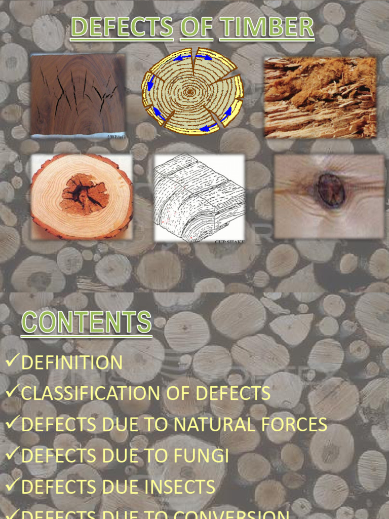 7. Defects in Timber-1 | PDF | Wood | Lumber