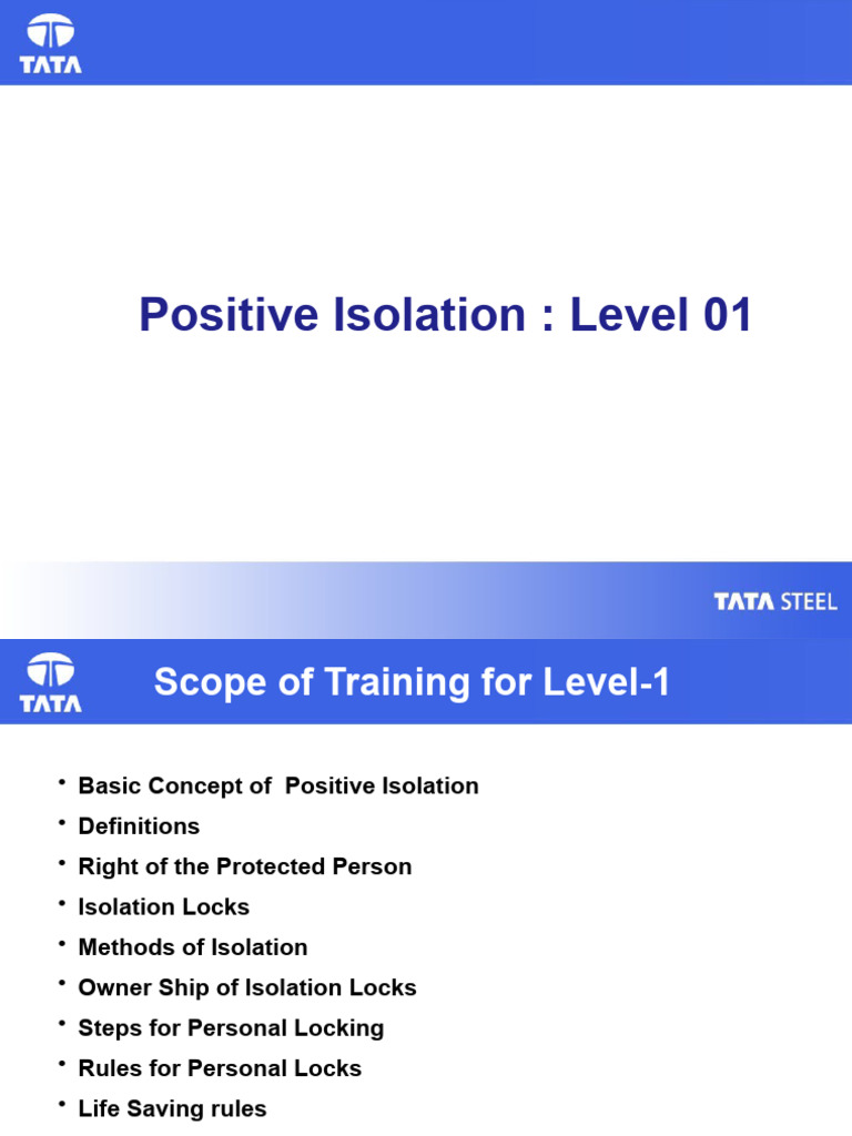 Positive Isolation Training Overview | PDF | Pump | Electrical Engineering