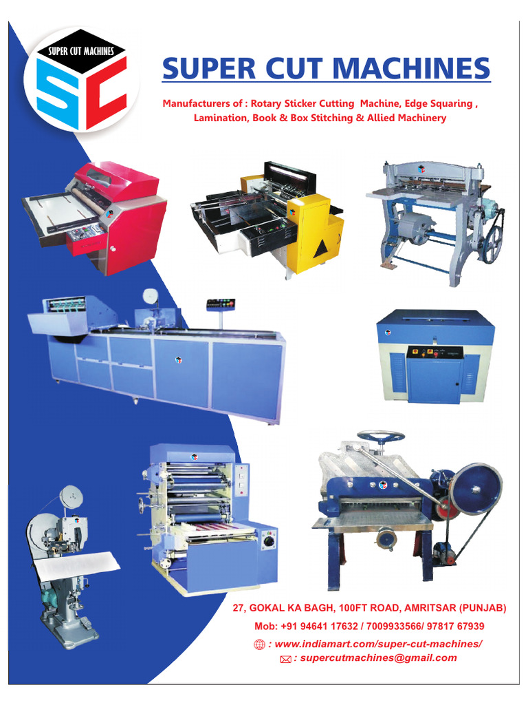 Catalogue Super Cut Machines | PDF | Horsepower | Machines