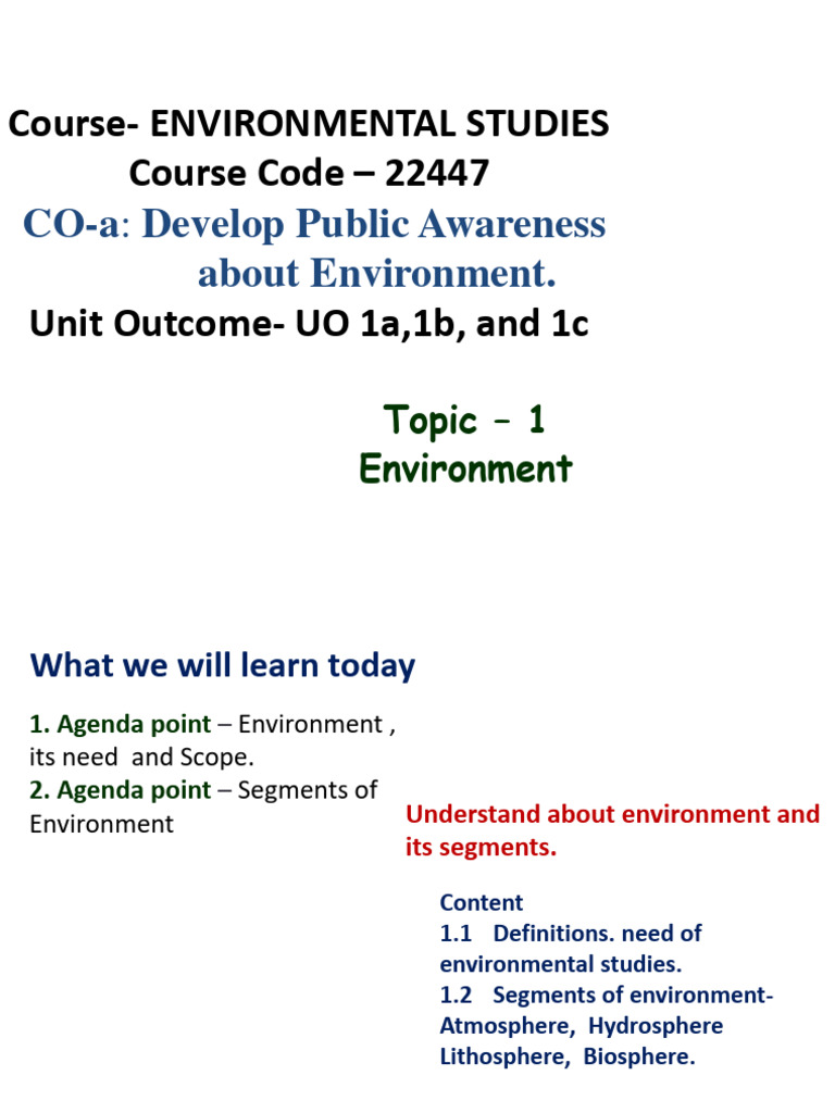 Understanding Environmental Segments | PDF | Natural Environment | Earth
