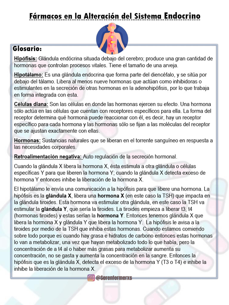 Farmacologia - Sistema Endocrino | PDF | Hormona estimulante de la tiroides | Insulina