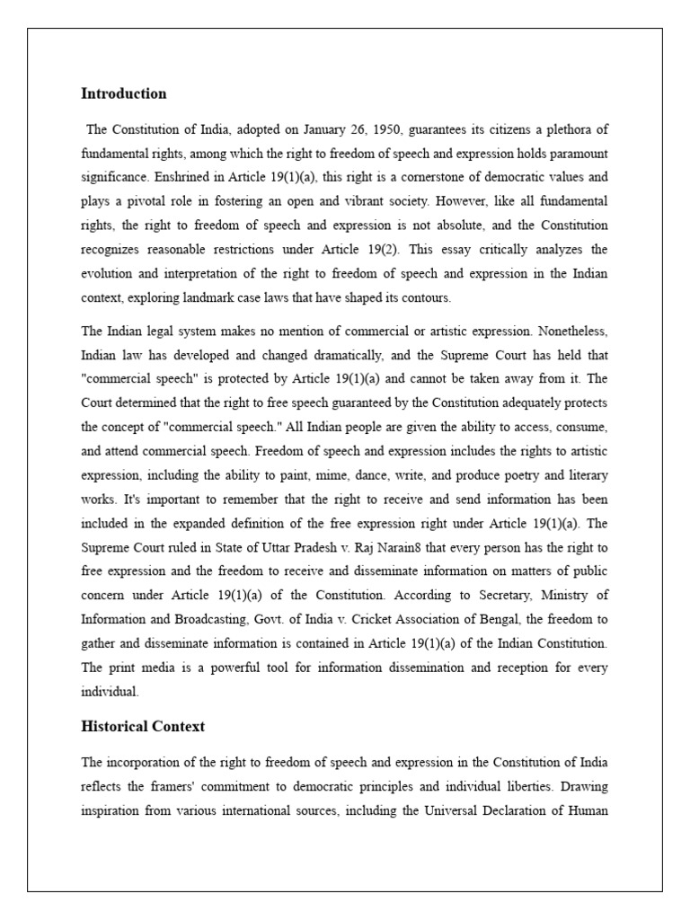 freedom of speech | PDF | Freedom Of Speech | Human Rights