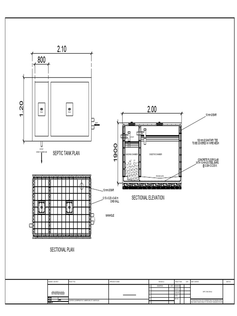 Septic Tank Detailed Design Rose Ian | PDF | Hydraulic Engineering ...