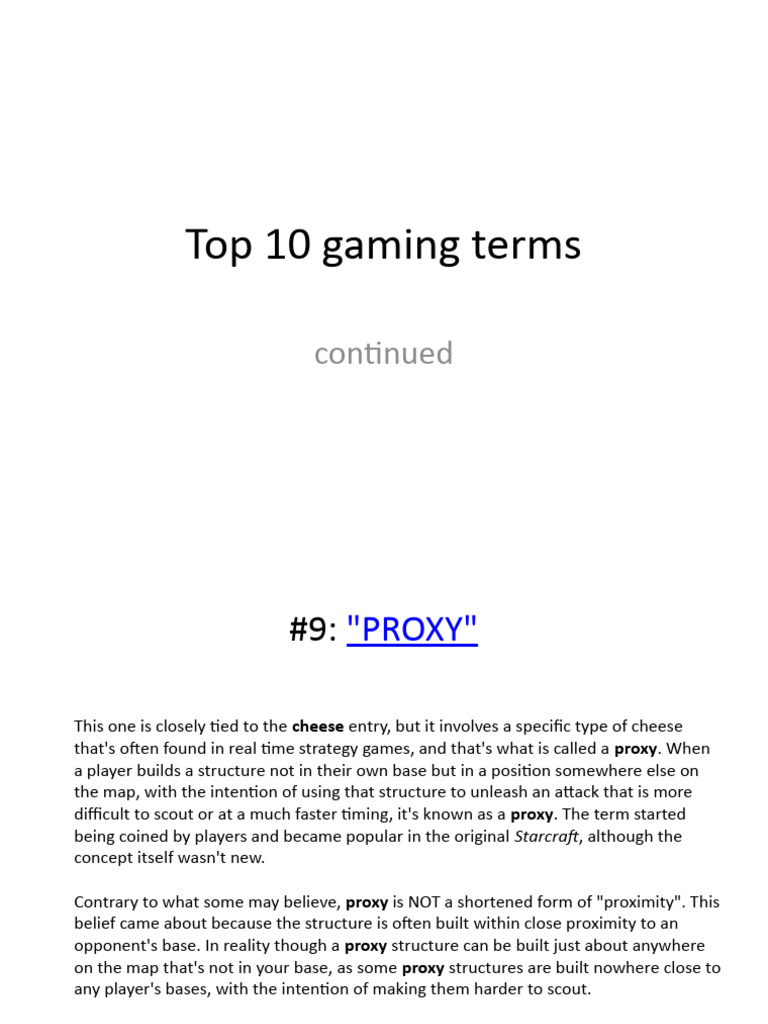 Top 10 Gaming Terms | PDF