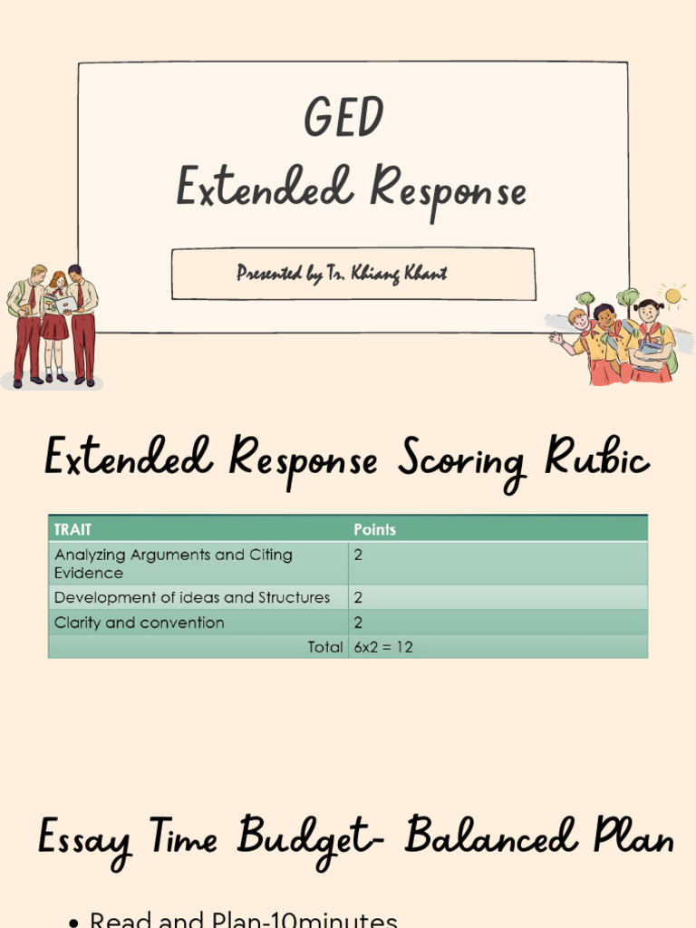 GED Extended Response Formula | PDF | Evidence | Argument