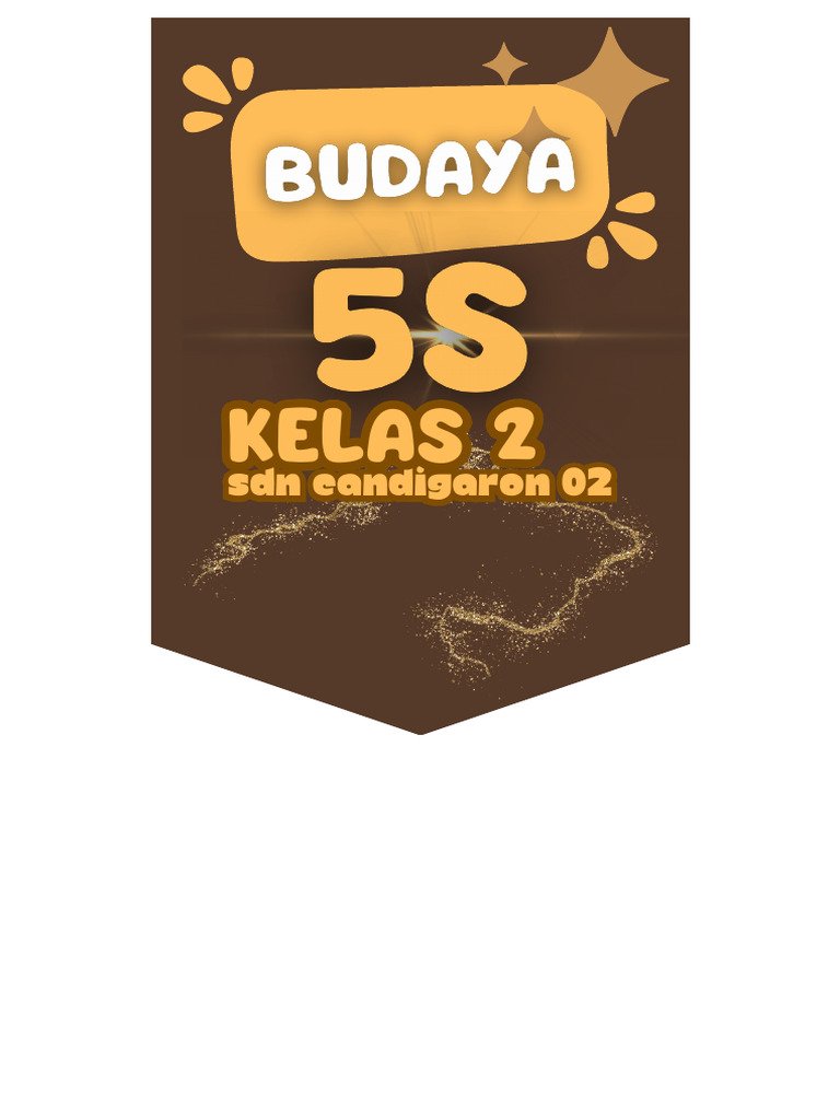 Budaya 5S Senyum Salam Sapa Sopan Santun Bendera Bunting Kelas Pink ...