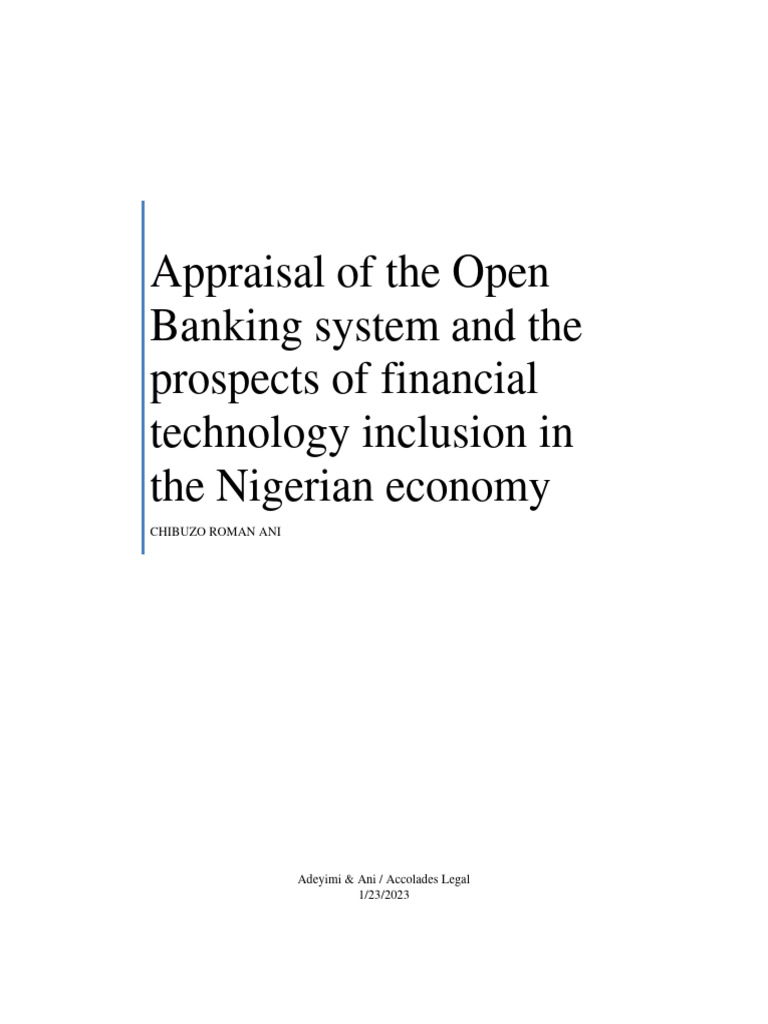 Appraisal of The Open Banking System and | PDF | Banks | Computer Security
