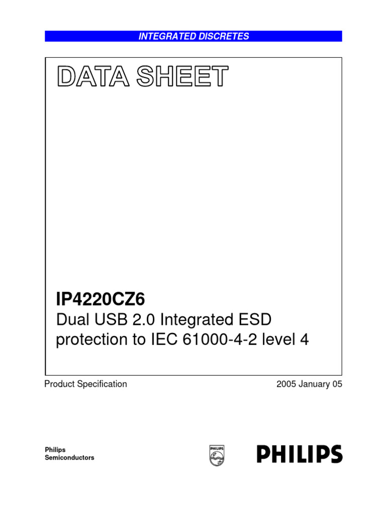 IP4220CZ6 | PDF | Electrostatic Discharge | Diode