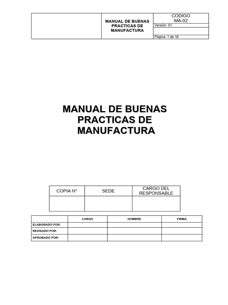 Manual BPM para la Industria Alimentaria | PDF | Alimentos | Análisis ...