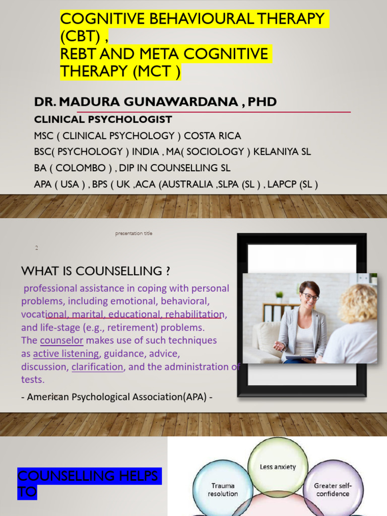 Cognitive Behavioural Therapy CBt MCT Workshop 26.11.23 | PDF | Rational Emotive Behavior ...