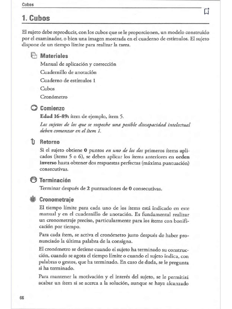 Cubos WAIS - IV | PDF