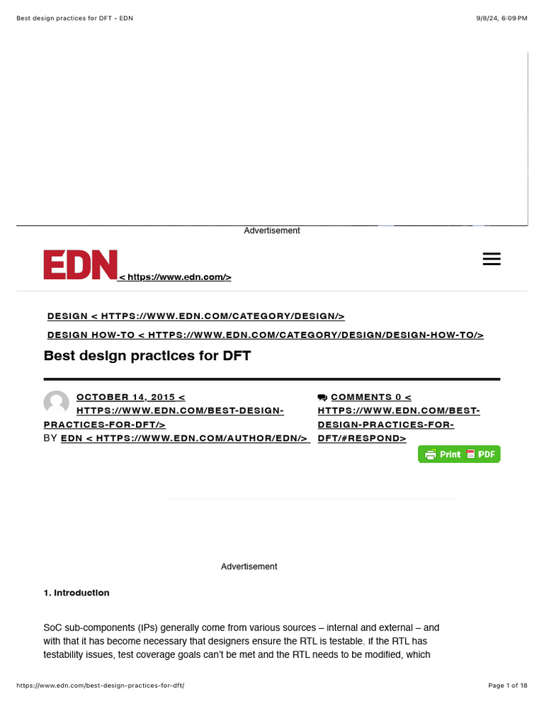 Best Design Practices For DFT - EDN | PDF | Logic Gate | Electrical Engineering