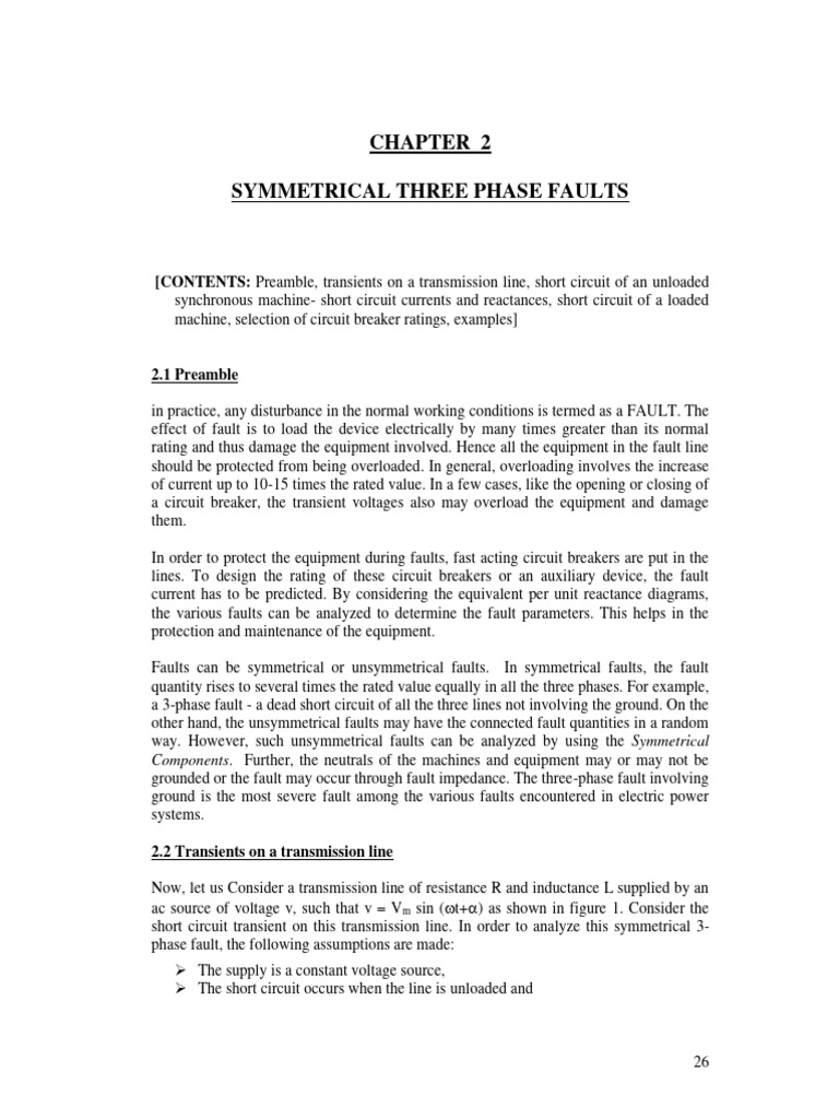 Symmetrical Three-Phase Fault Analysis | PDF | Electrical Network ...