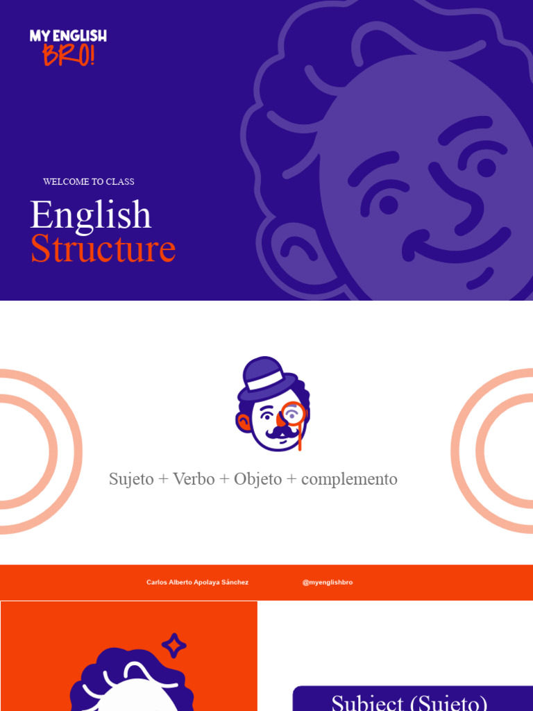 Estructura de Oraciones en Inglés | PDF | Verbo | Asunto (gramática)