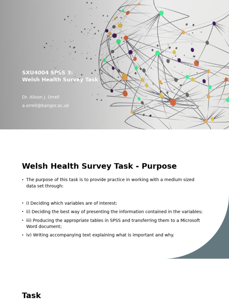 Welsh Health Survey Task - Tagged | PDF | Spss | Information