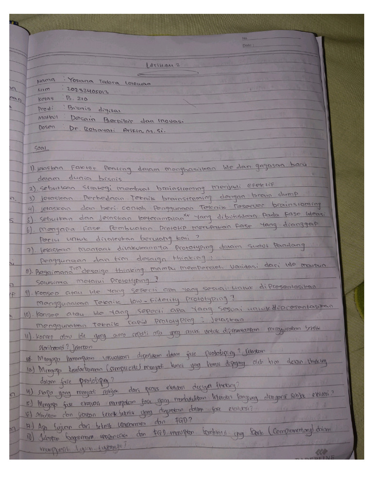 LATIHAN 2 - Yosiana Tedora Lololuan (DBI) | PDF