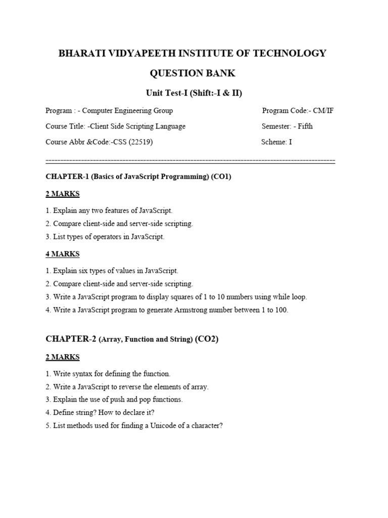 CSS (22519) Ut1 QB 030819 | PDF