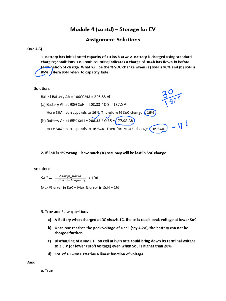 Week 5 Assignment Solutions - Upload | PDF | Lithium Ion Battery | Electricity