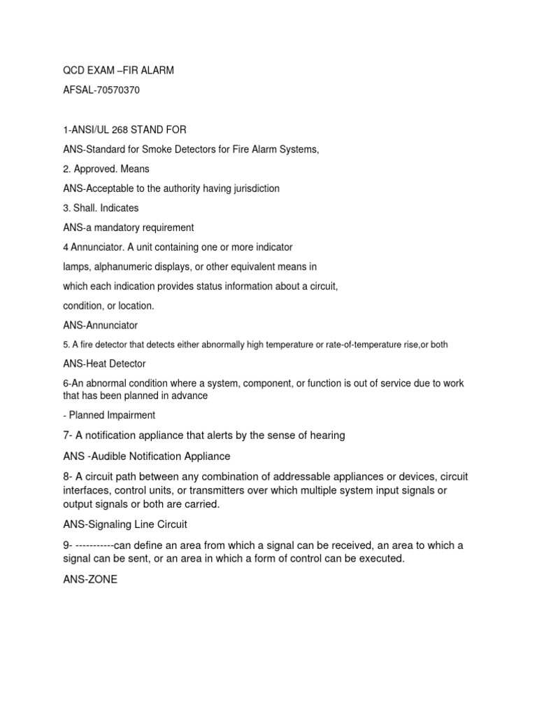 QCDD FA Previous Questions 3 | PDF | Security Alarm | Electrical ...