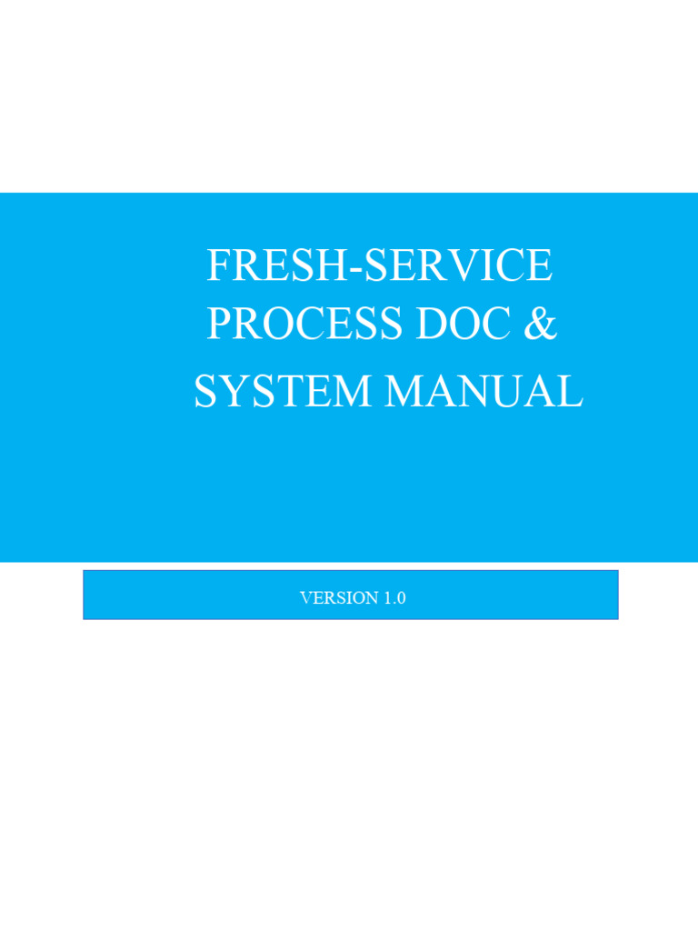 Freshservice Manual | PDF | Service Level Agreement | Project Management