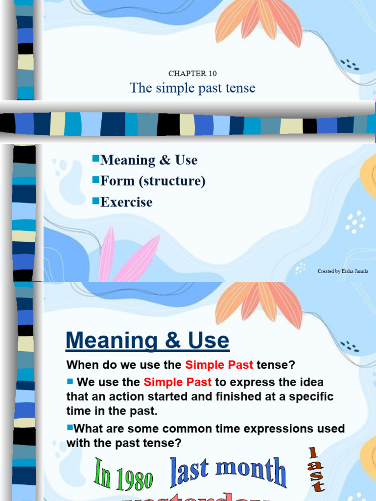 Simple Past Tense With Verbal (Material) | PDF | Verb | Grammatical Tense