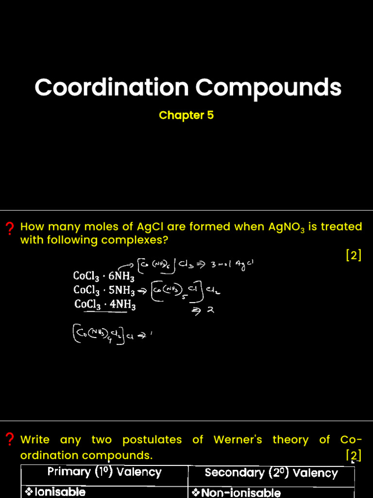 COORDINATION COMPOUNDSs | PDF | Coordination Complex | Ligand