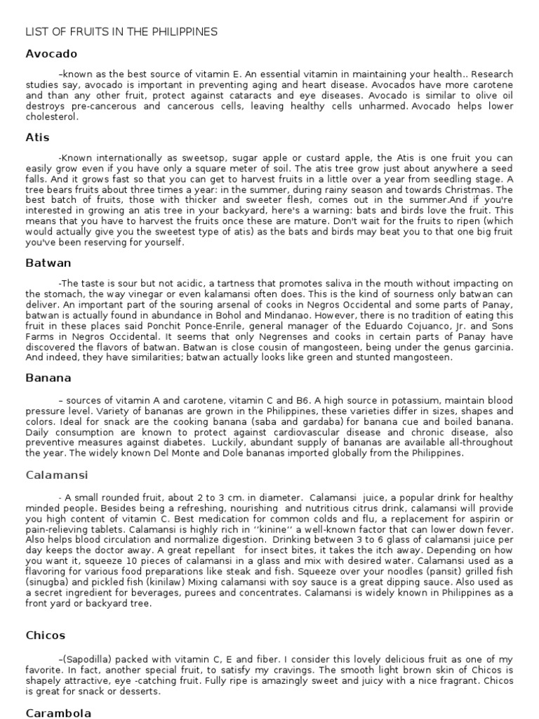 Fruits | PDF | Fruit | Banana