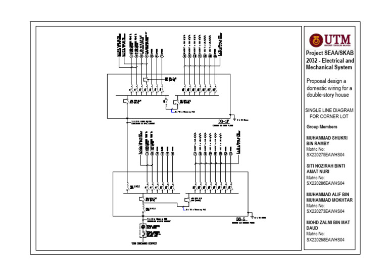Single Line Diagram For Corner Lot-Model | PDF