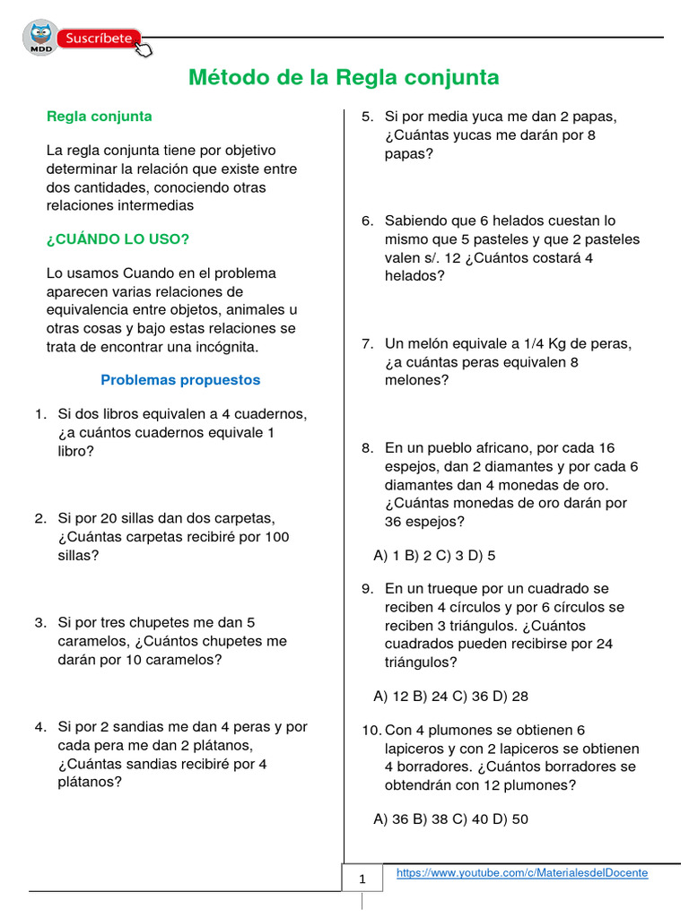 Regla Conjunta | PDF