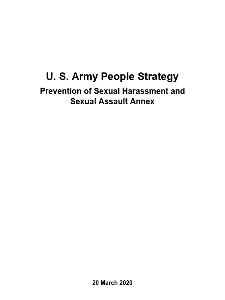 Army Sharp Prevention Annex To Aps 20200320 | PDF | Sexual Harassment ...