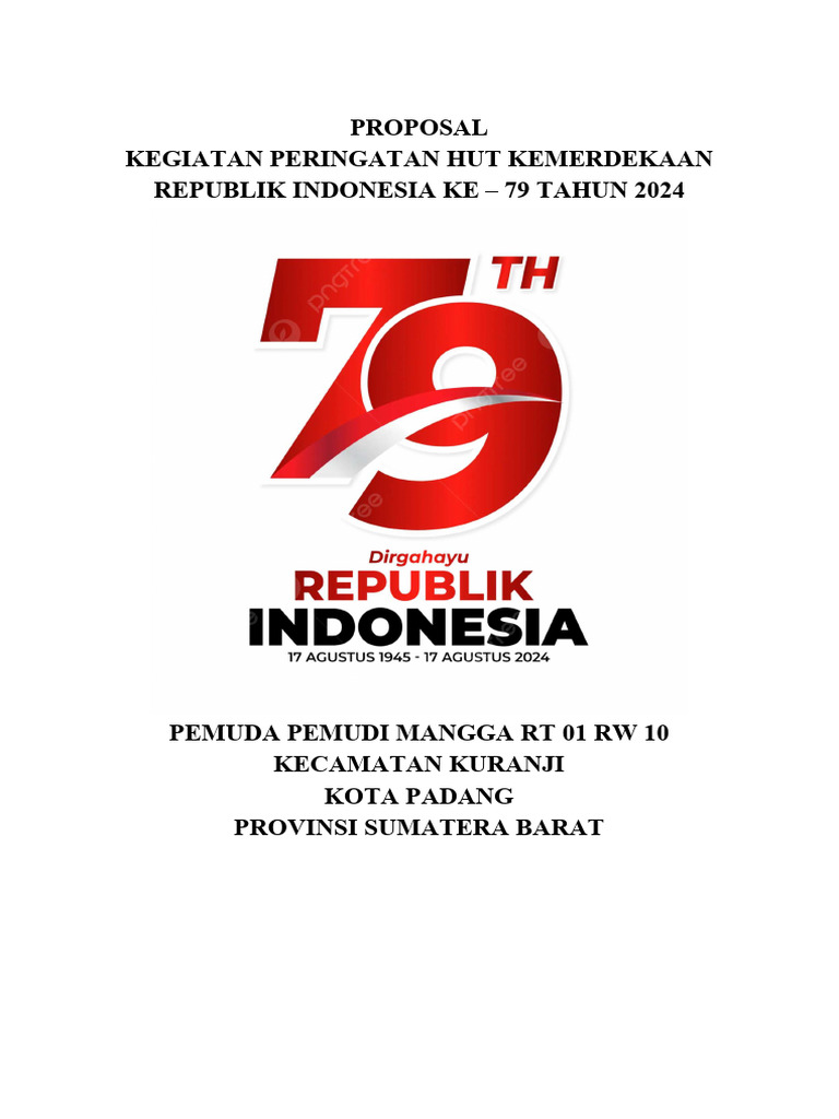Proposal 17 Agustus RT 01 RW X | PDF