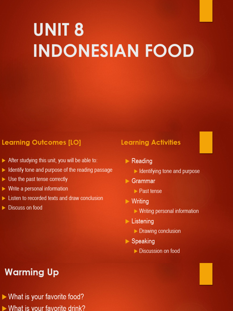 UNIT 8 | PDF | Lunch | Question