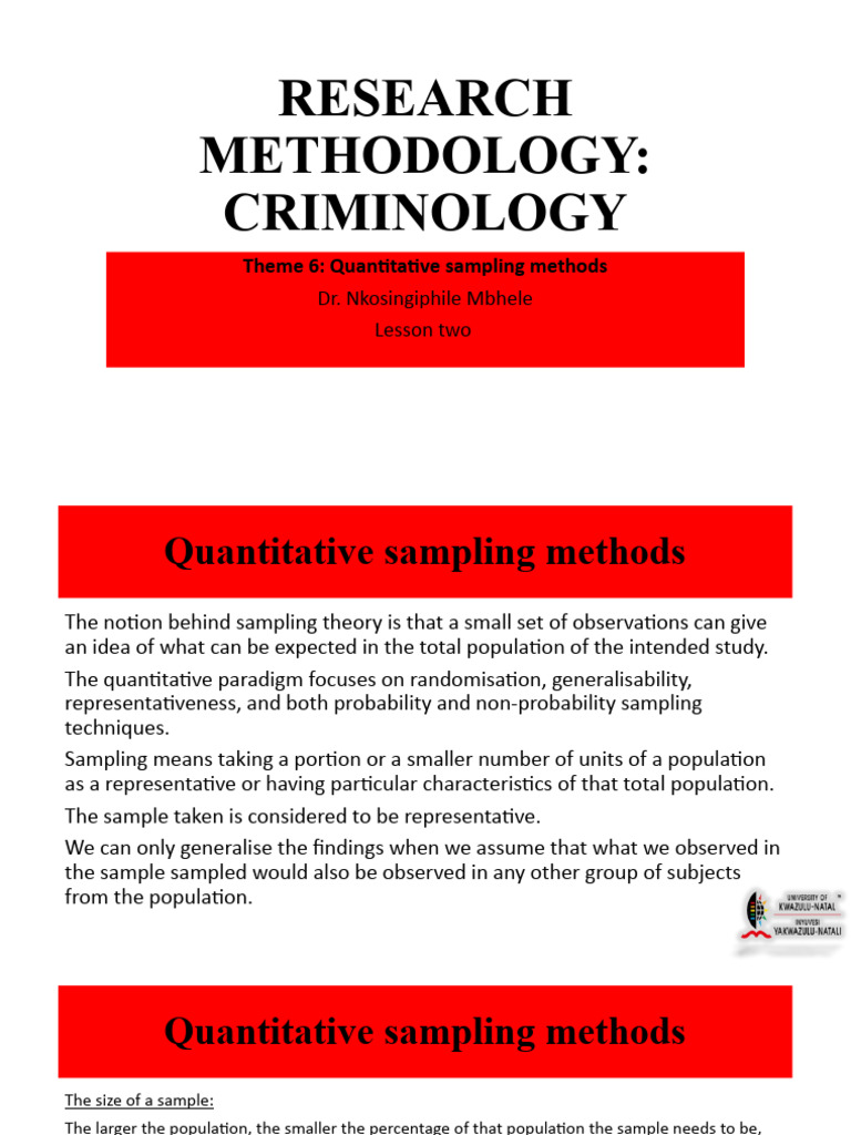 Theme 6 Lesson 3 | PDF | Sampling (Statistics) | Scientific Method