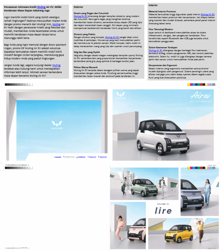 Product Catalogue Promo Wuling Air EV | PDF