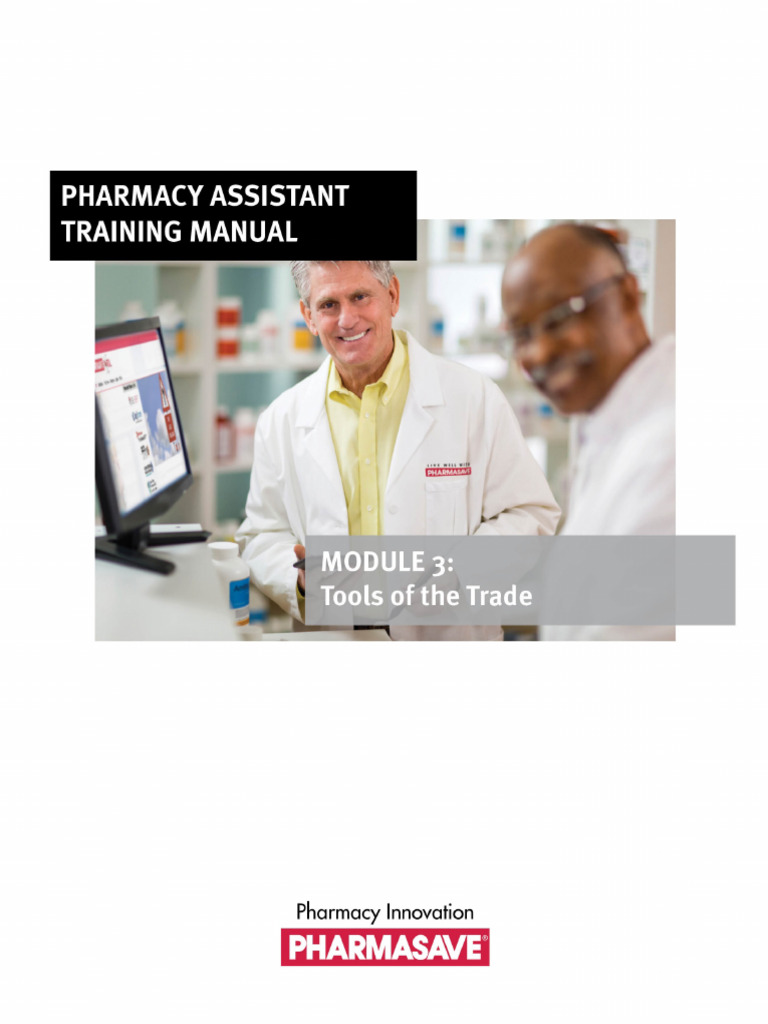 3 Pharmacy Assistant Training Manual - Module 3 Tools of The Trade ...