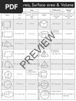 3D Shapes Formulas | PDF