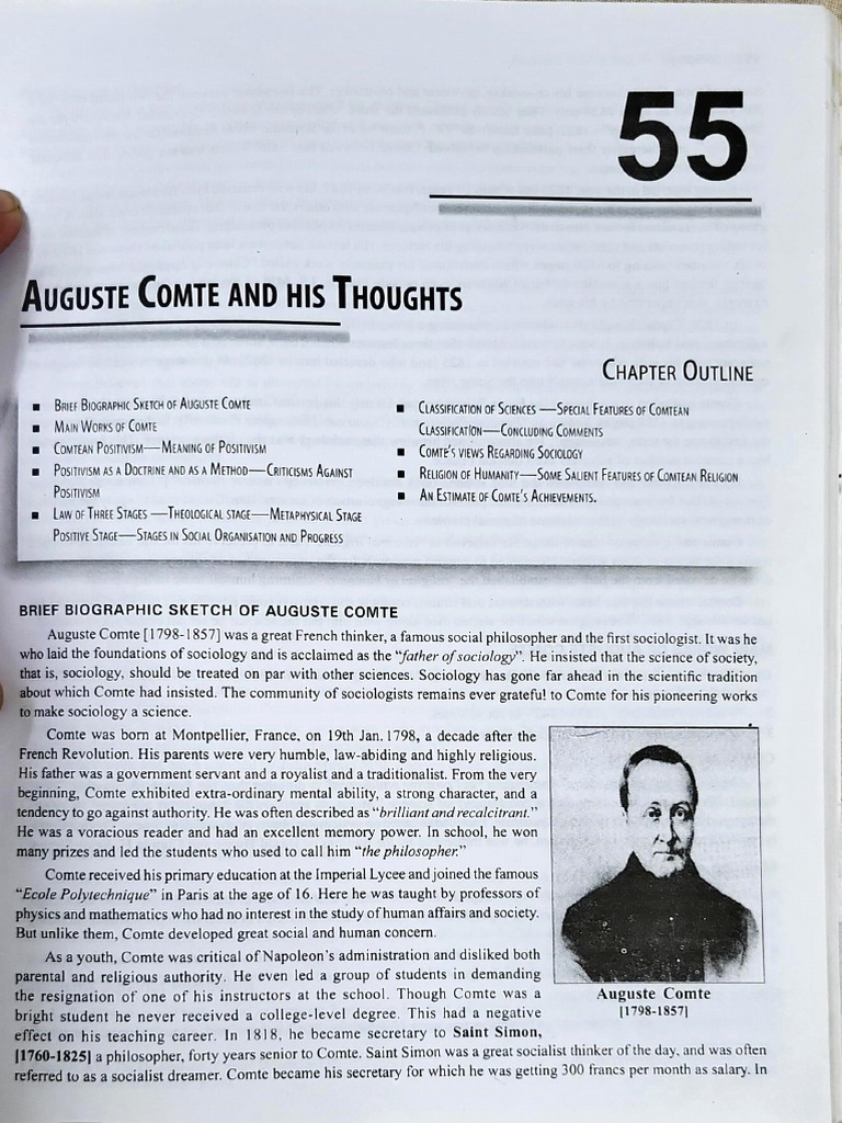 Comte's Positivism and Sociology Insights | PDF | Positivism | Science