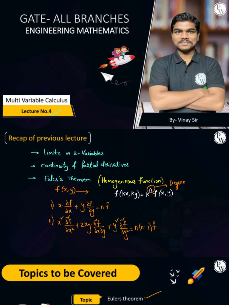 Multi Variable Calculus 04 - Class Notes | PDF
