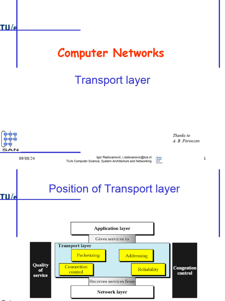 Transport Layer | PDF | Transmission Control Protocol | Port (Computer Networking)