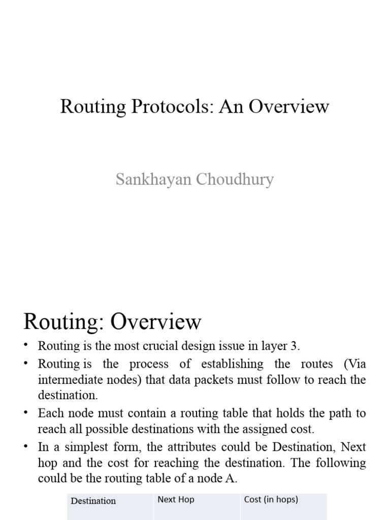 Routing Protocols Overview | PDF | Routing | Computer Networking