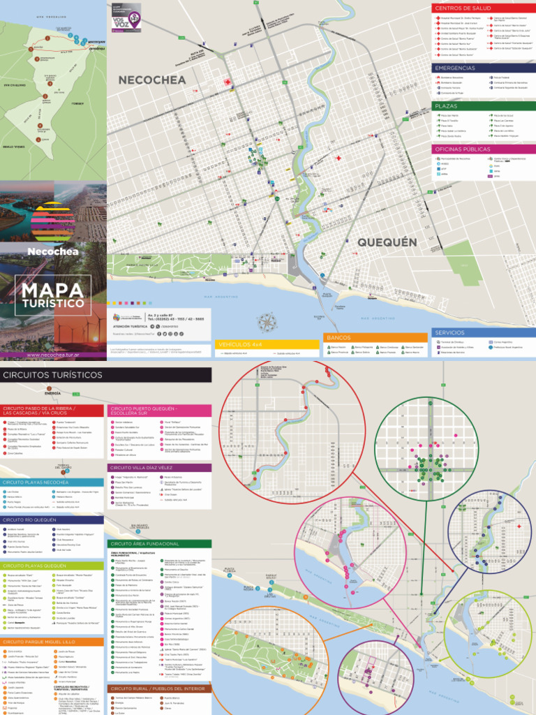 Mapa Turistico Necochea 2022 | PDF