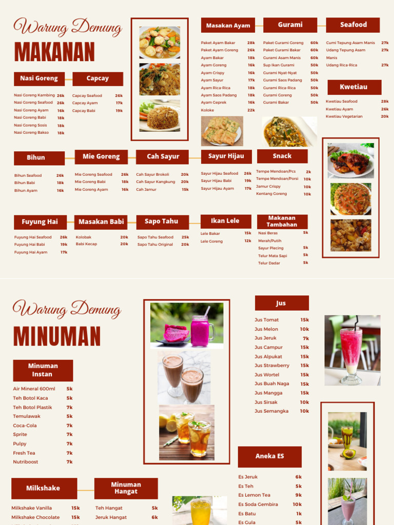 Menu Variasi Ayam dan Babi | PDF | Foods | Southeast Asian Cuisine