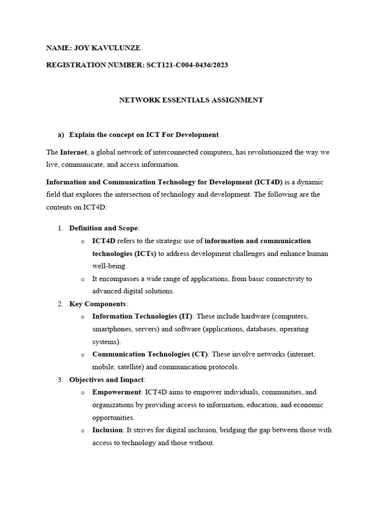 Networking Essentials Assignment | PDF | I Pv6 | Computer Network