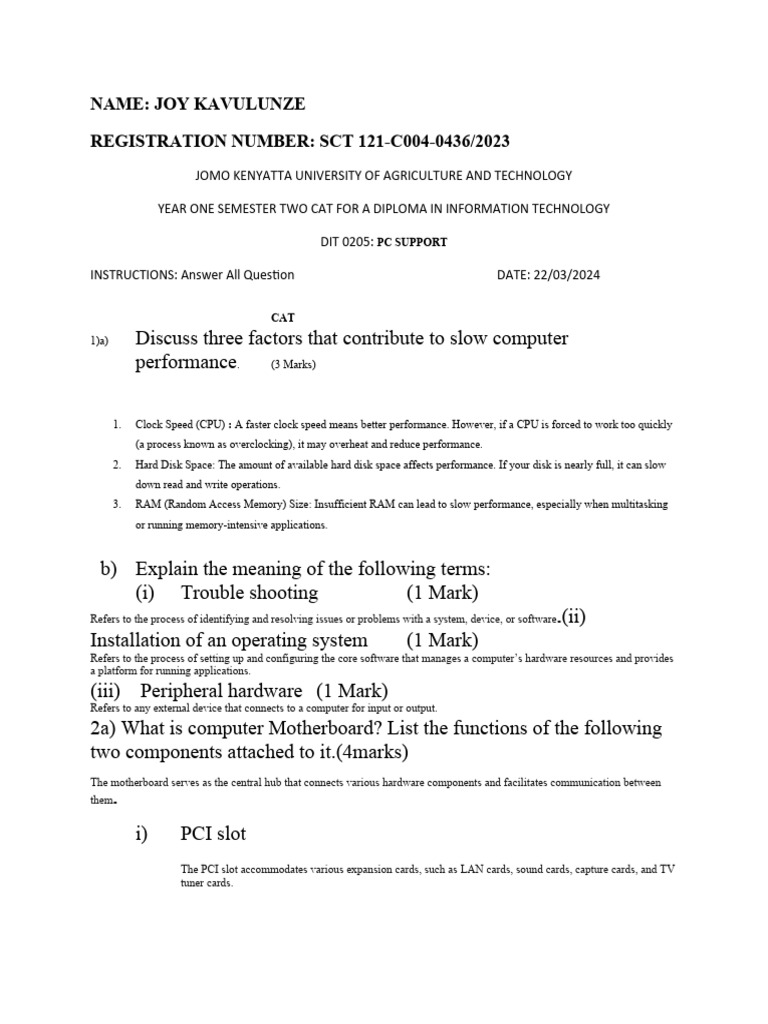 PC Support | PDF | Computer Data Storage | Booting