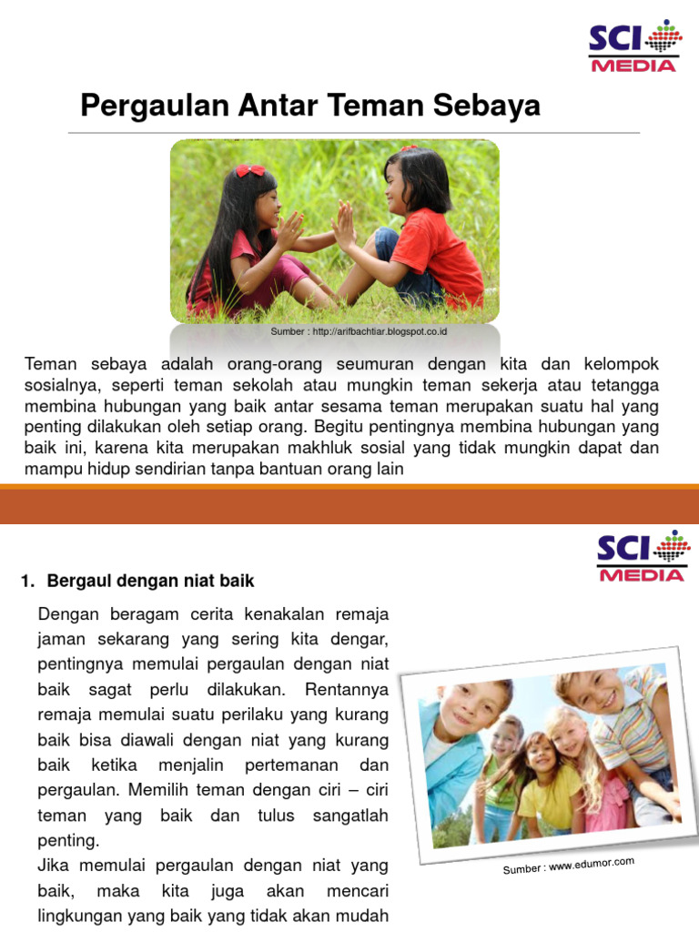11.1 Pergaulan Antar Teman Sebaya | PDF