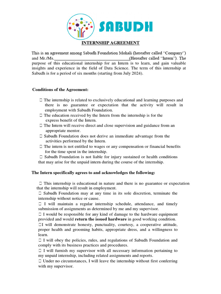 NDA - DS Full Time 2024 | PDF | Internship | Job Hunting