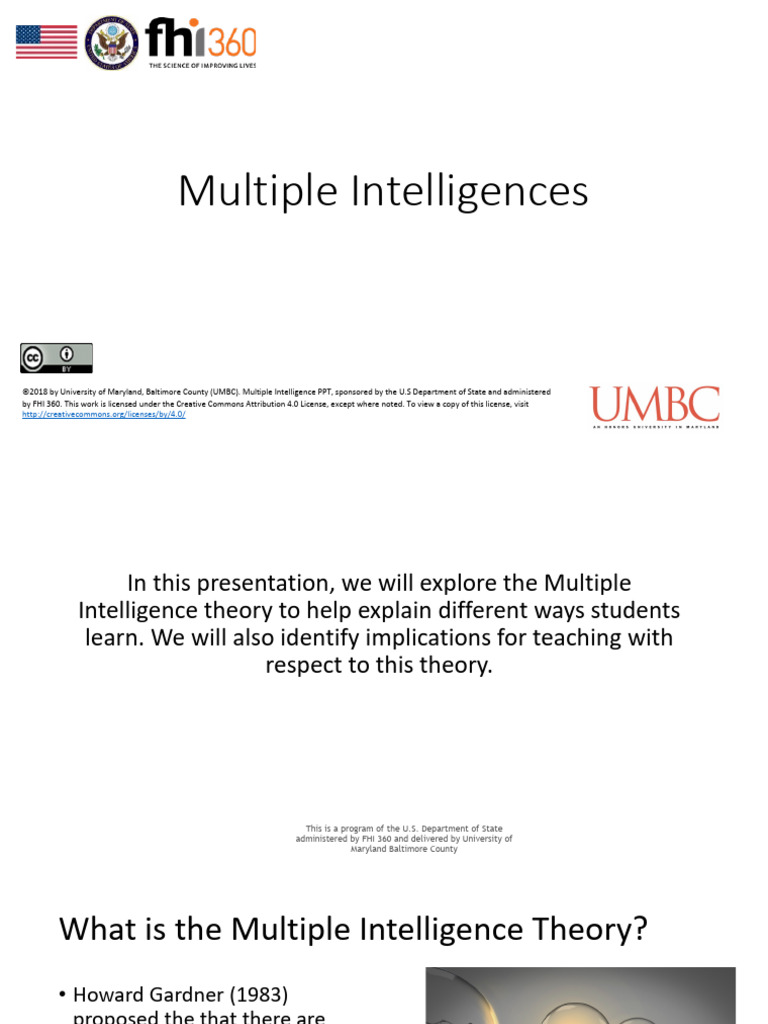Multiple Intelligence Theory | PDF | Learning | Behavior Modification