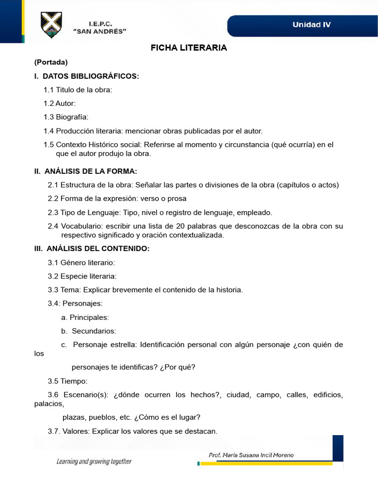 Ficha Literaria | PDF